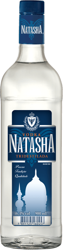 Vodka Tridestilada Natasha Garrafa 900ml