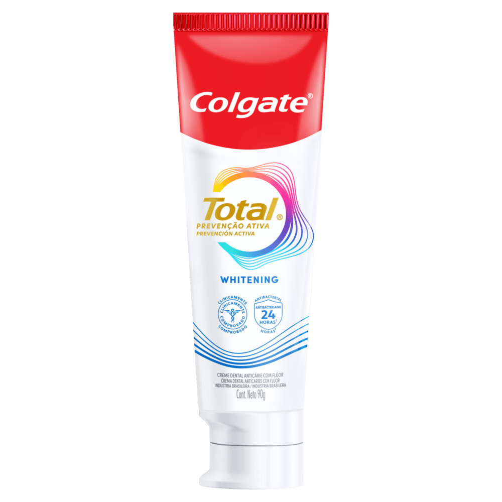 Creme Dental Whitening Colgate Total Prevenção Ativa Caixa 90g